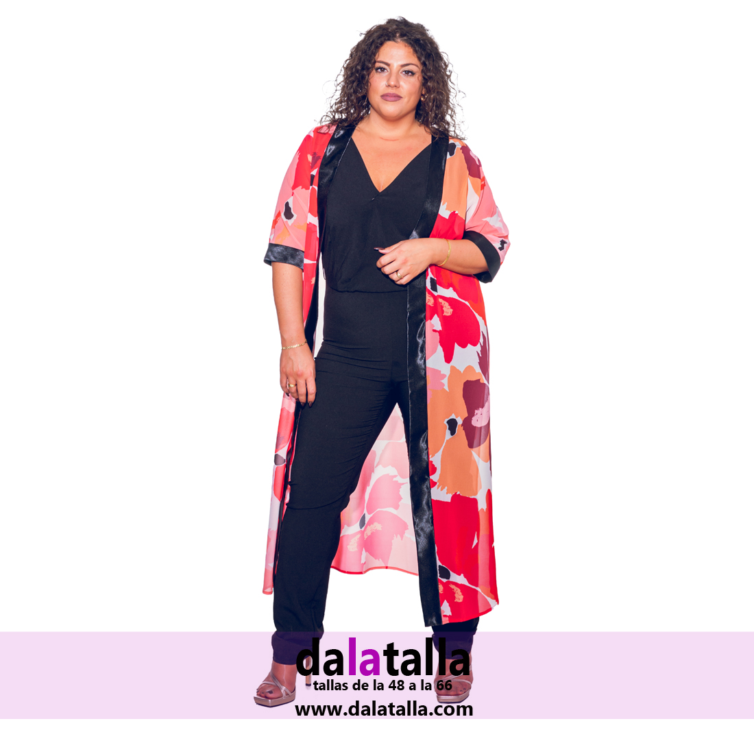 Levita de gasa estampada - Dalatalla ceremonia talla grande